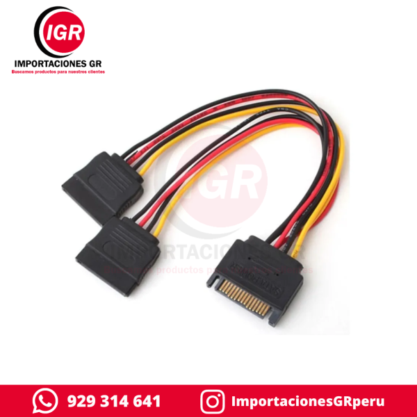 CABLE DE PODER SATA DOBLE – Soluciones GR