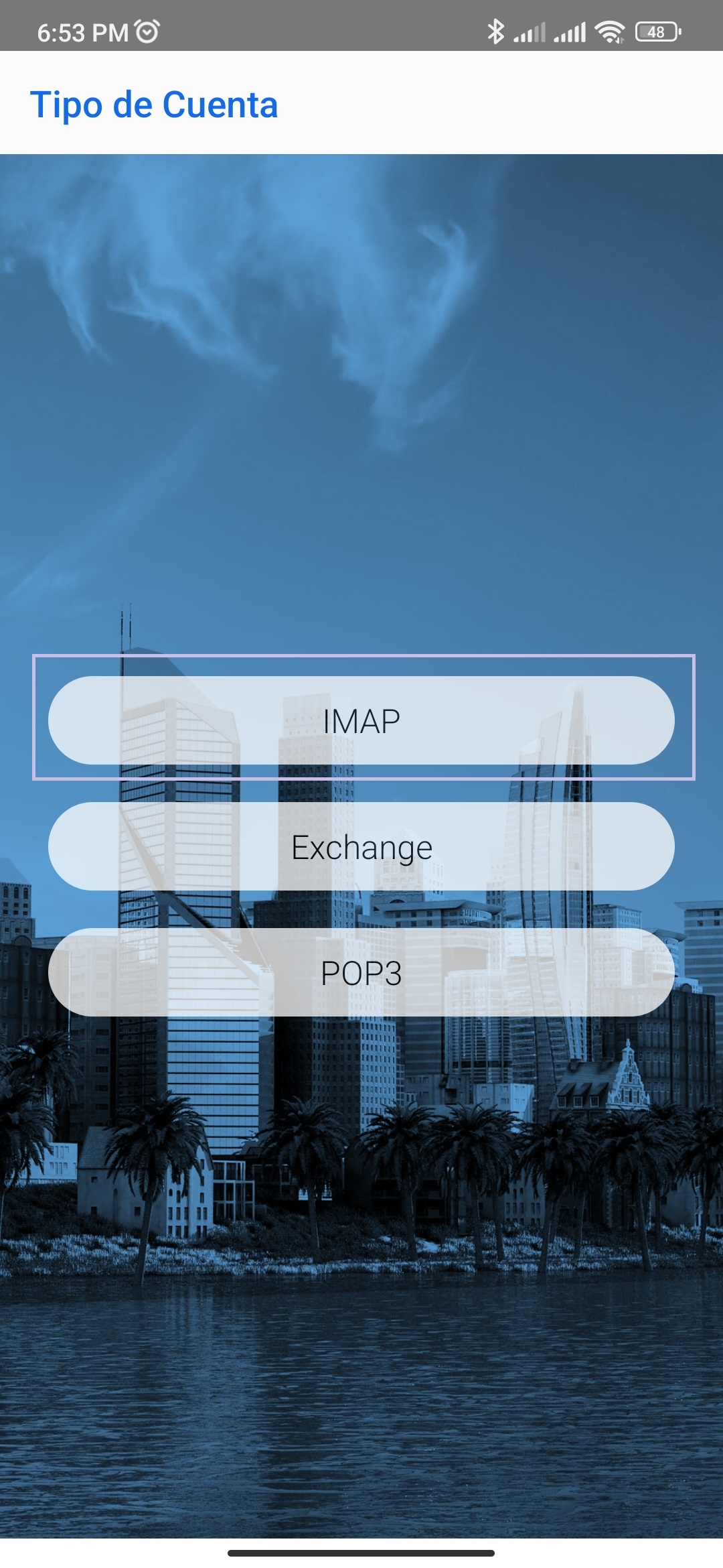 Configuración de correo IMAP en BlueMail | Soluciones GR